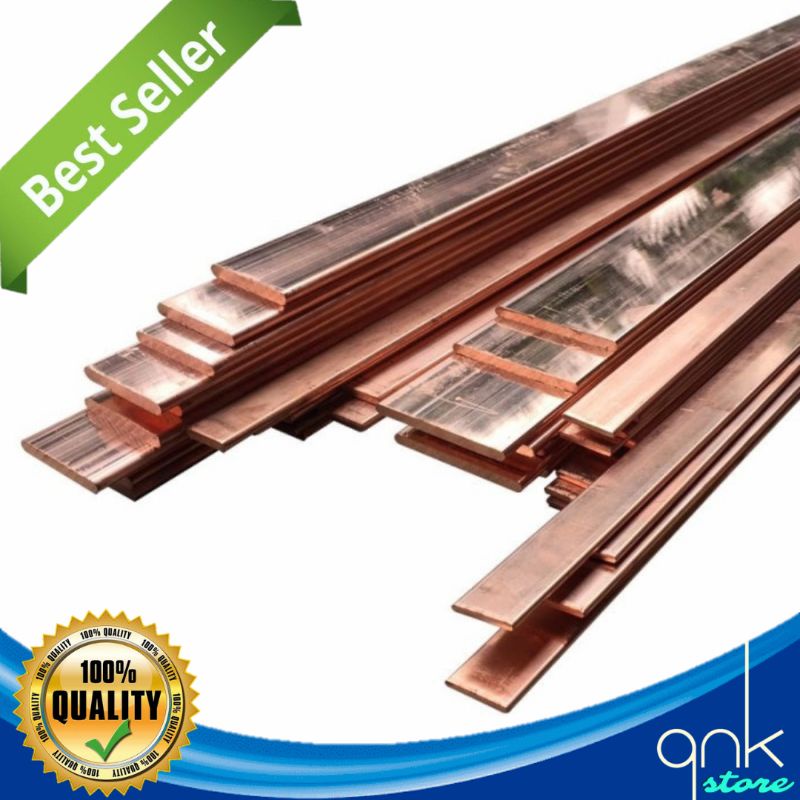 Plat Tembaga Potongan 3mm x 15mm Tembaga Murni Plat Busbar Plat ...