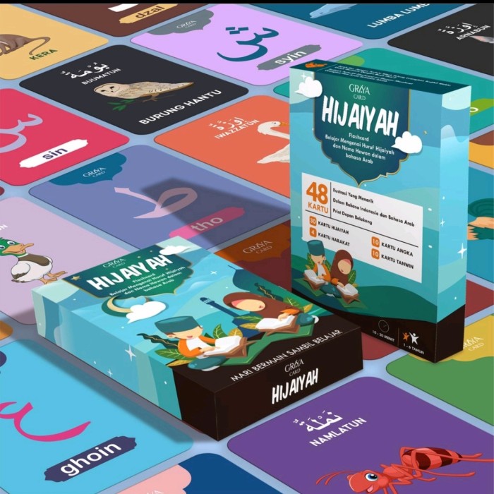 FLASH CARD EDUKASI ANAK ISI 47-50 LEMBAR KARTU BAHAN ASTER 200gr 2 MUKA ...
