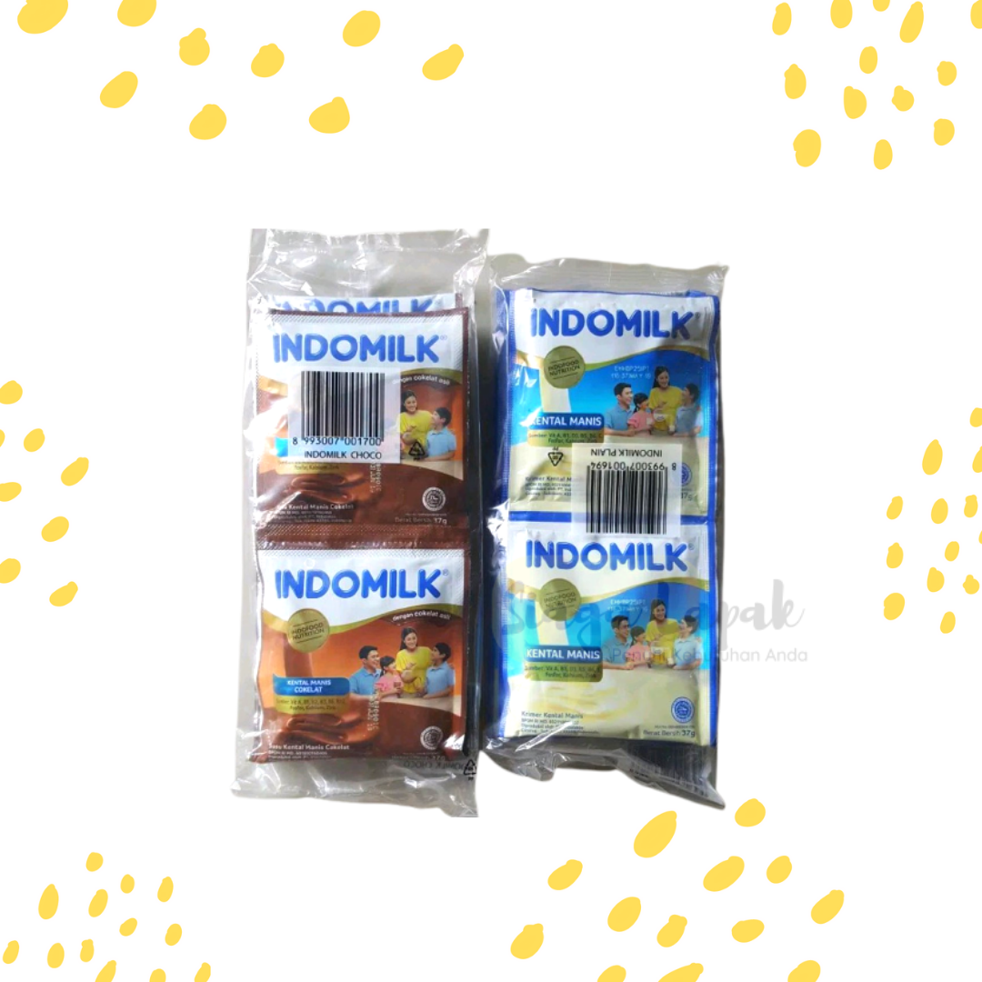 Susu Kental Manis SKM Indomilk Sachet Coklat - Vanilla isi 6 sachet ...