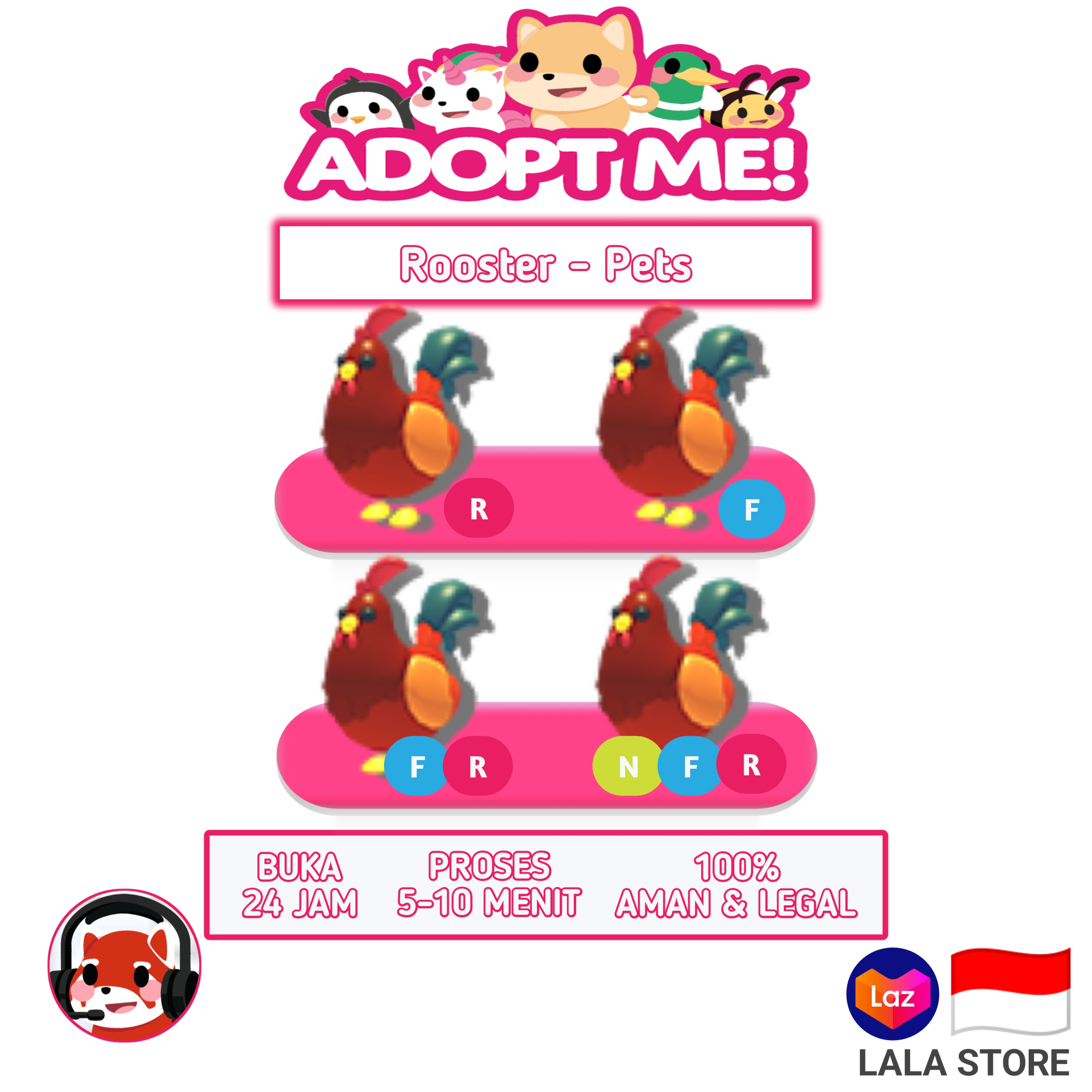 Adopt Me - Rooster - Roblox | Lazada Indonesia