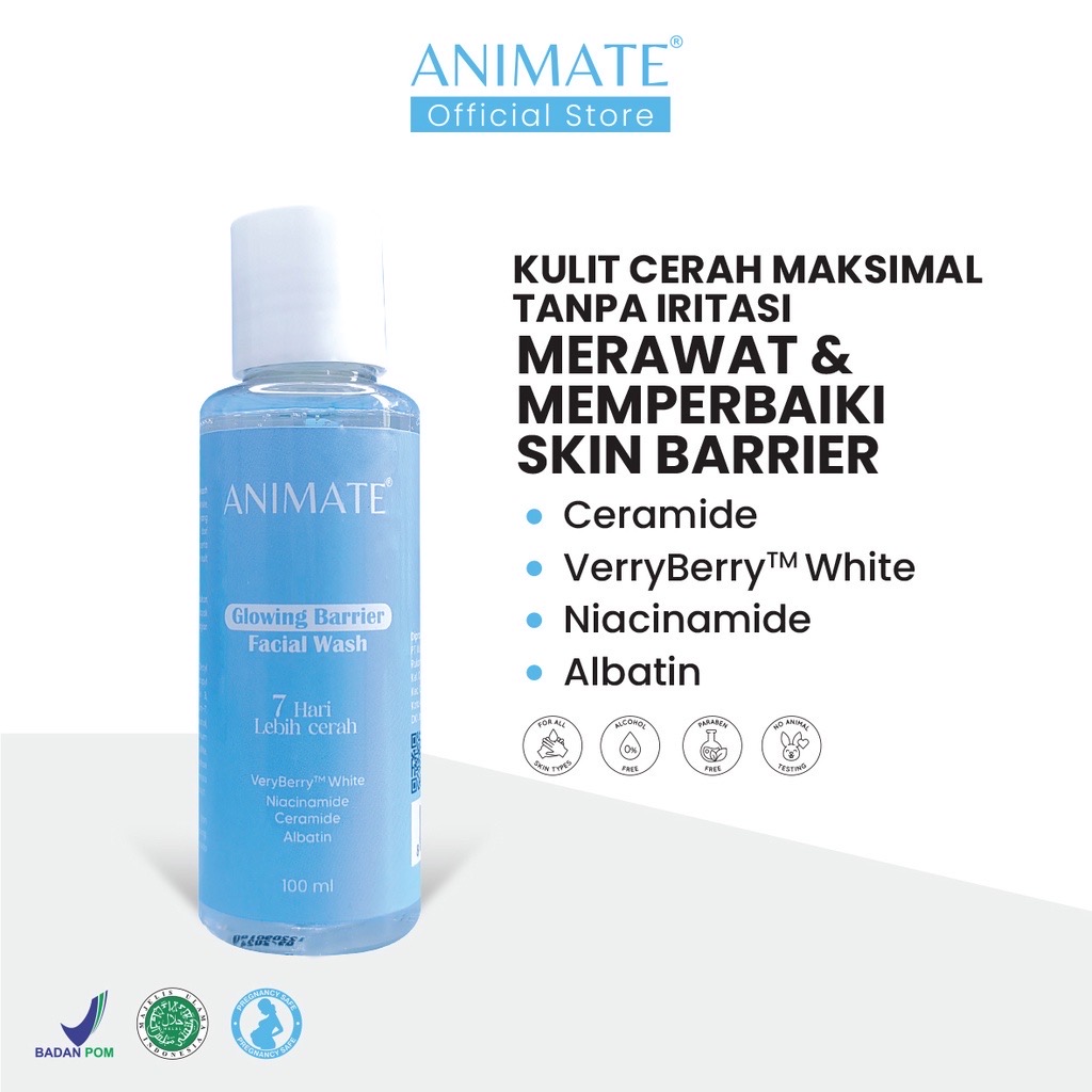 Animate Glowing Barrier Facial Wash 100 ml Original | Lazada Indonesia