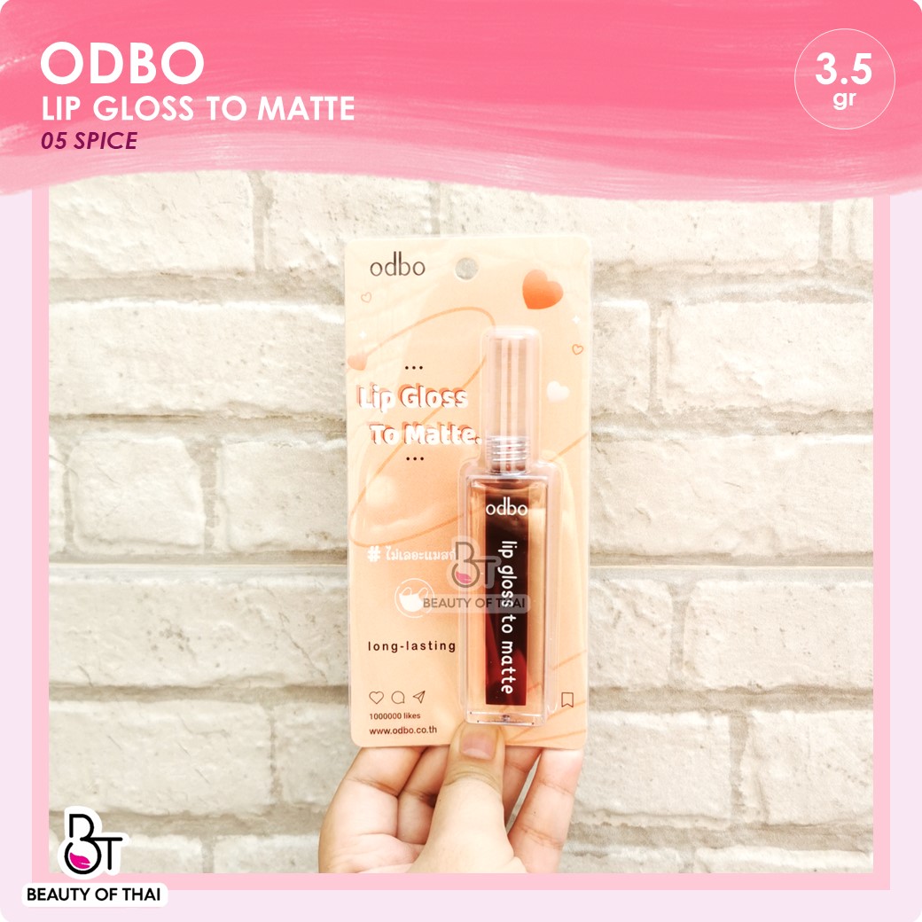ODBO LIP GLOSS TO MATTE THAILAND - RIASAN BIBIR | Lazada Indonesia
