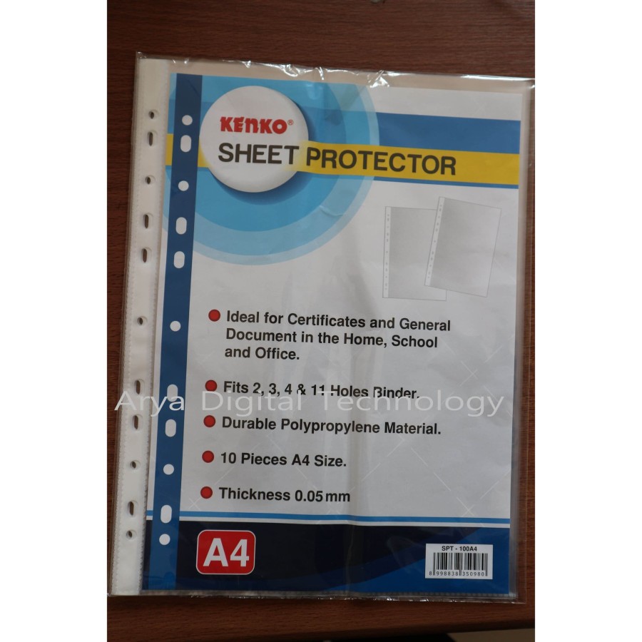 Sheet Protector Kertas A4 Kenko Isi 10 Pelindung Dokumen Map Plastik ...