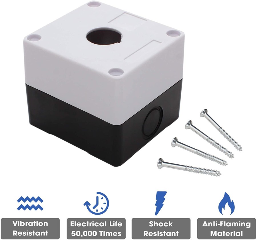 Control Box Emergency Push Button 1 Lubang Hole 22mm Weatherproof ...