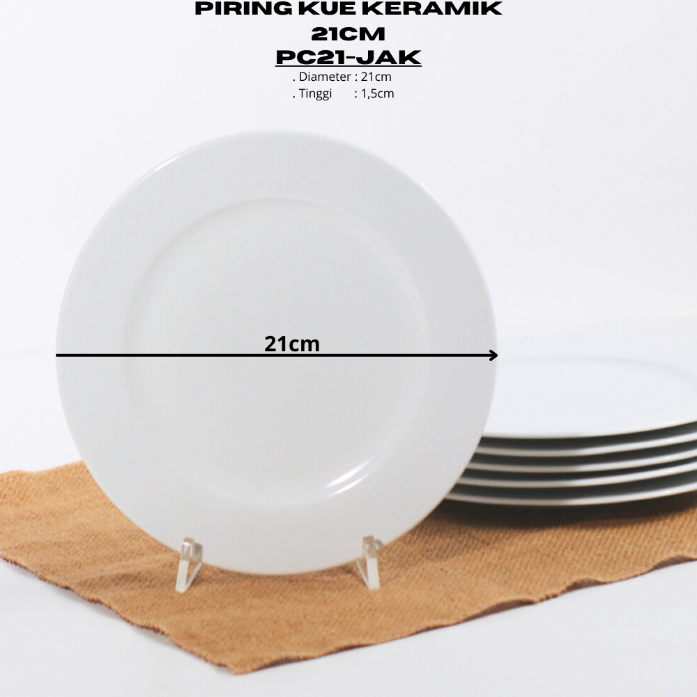Piring Makan Keramik 21CM (3PCS) Polos By Indo Keramik Piring Ceper ...