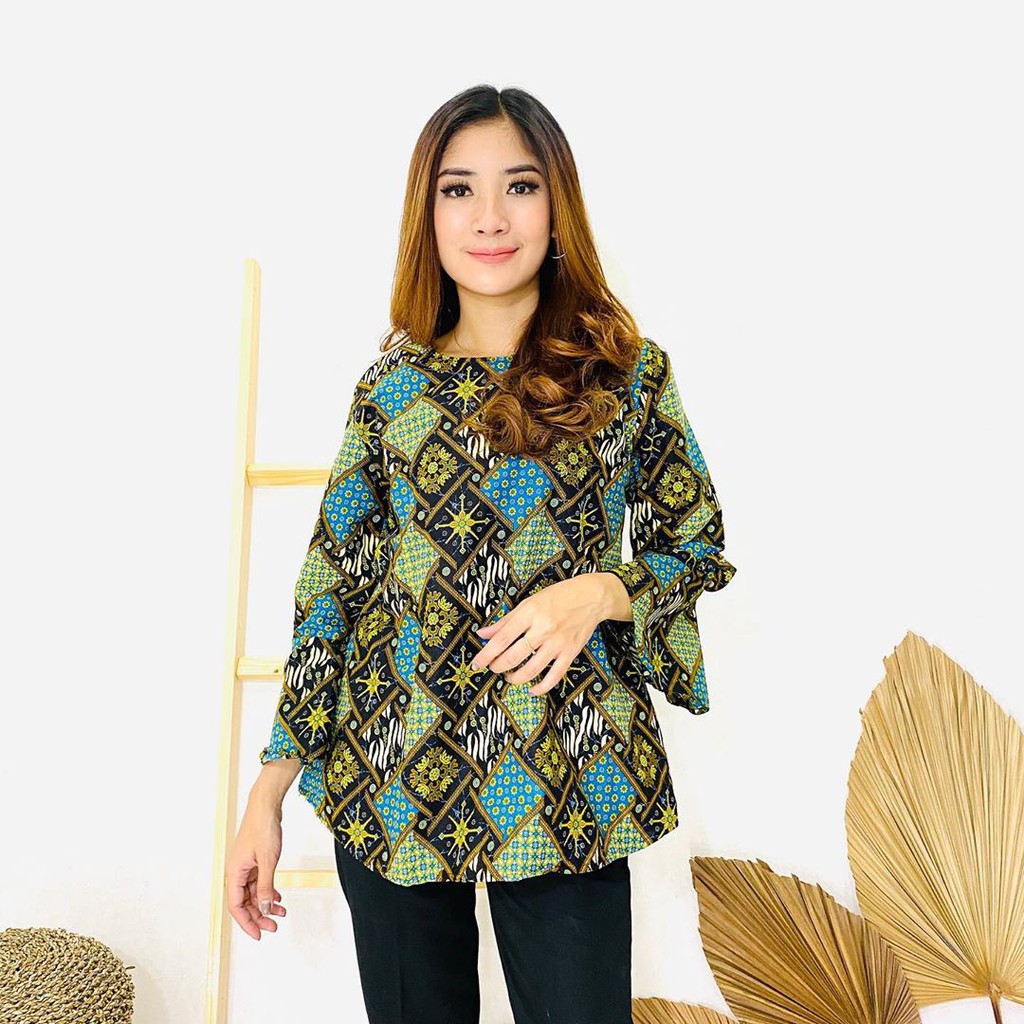 Atasan Batik Wanita Termurah / Baju Batik Cewek Model Trendy Lengan ...