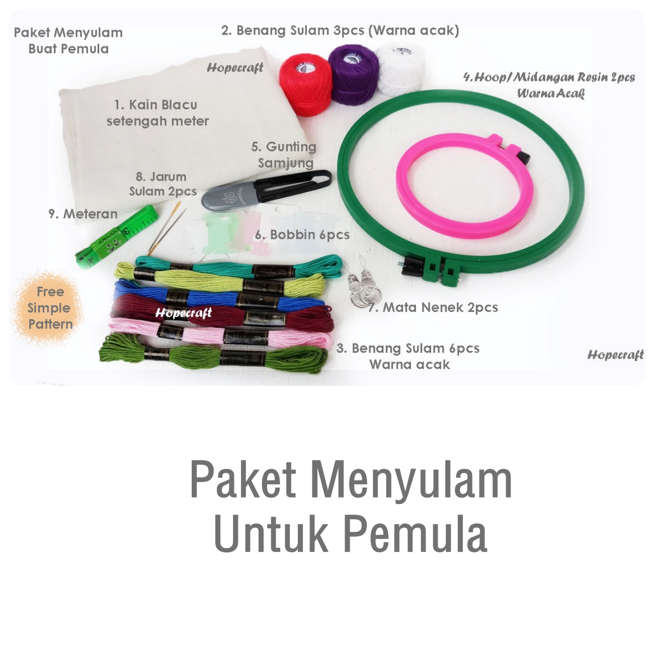 Paket Menyulam/Paket Sulam/Embroidery Kit | Lazada Indonesia