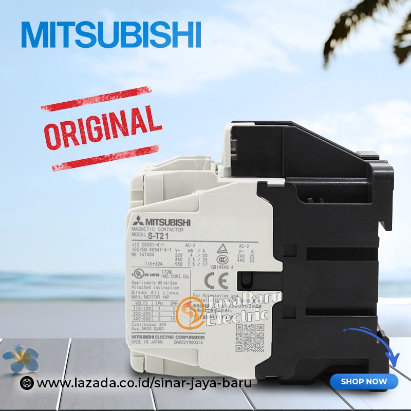 Kontaktor / Contactor Mitsubishi S-T21 ST21 110V 220V 380V AC Coil - 220V | Lazada Indonesia