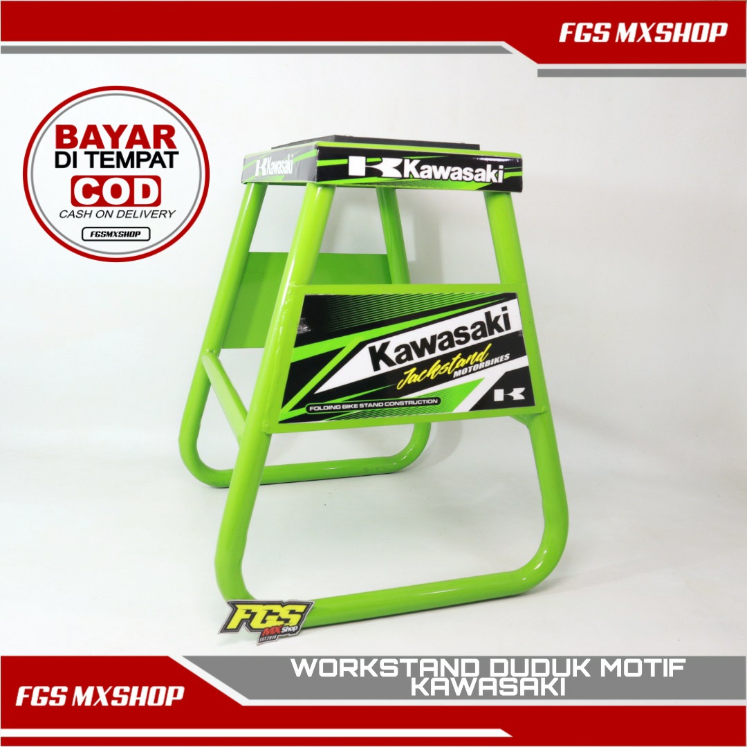 WORKSTAND TRAIL DUDUK KAWASAKI HIJAU KLX D TRACKER CRF JACKSTAND DUDUK ...