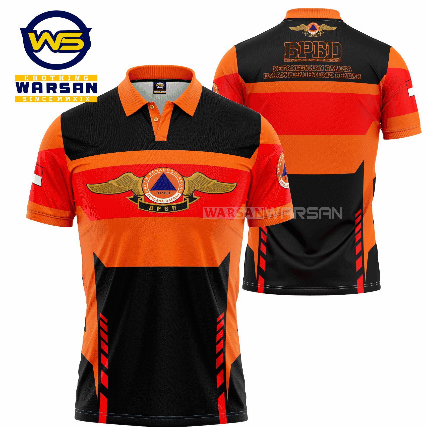 Wangki BPBD / Kaos Polo BPBD Dryfit Fullprint /Jersey Krah BPBD / Kaos ...