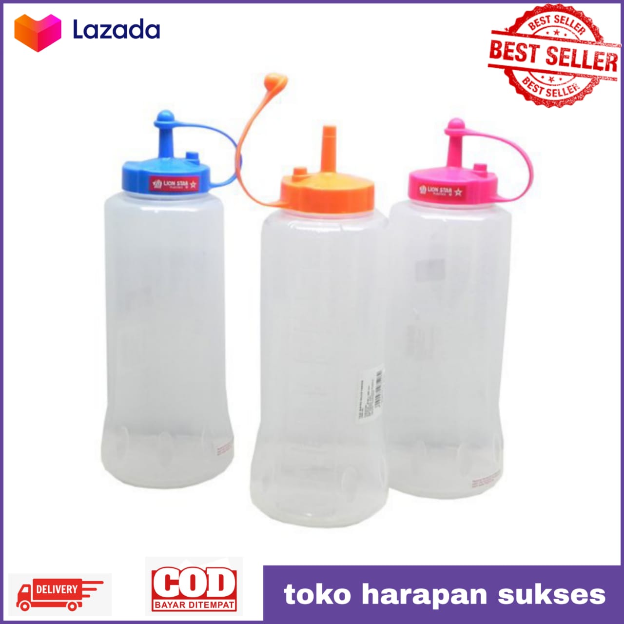 Lionstarr Botol Saos Bistro Sauce Keepeer Botol Saos 1 Liter High ...