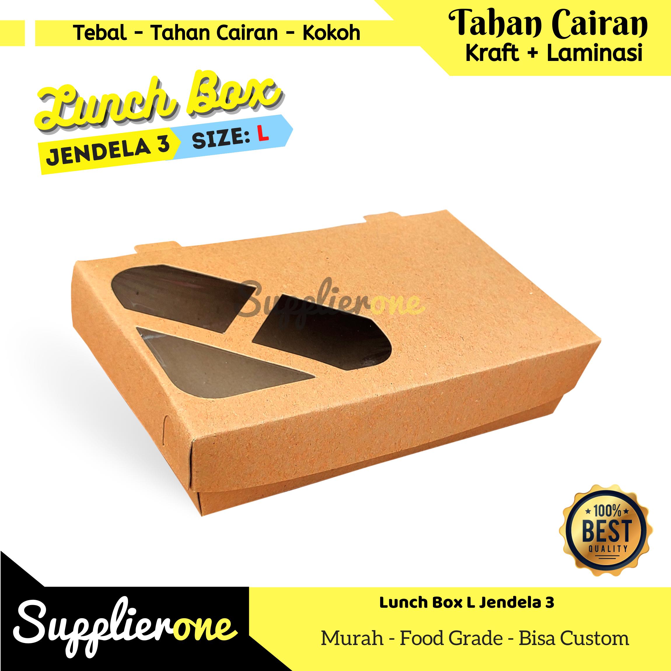 Lunch Box Jendela Isi 50 / Lunch Box Paper / Lunch Box Window / Paper ...