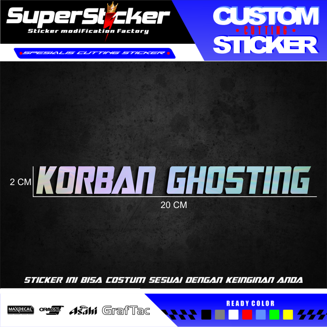 Stiker Racing Hologram Ngajoak Stiker Korban Ghosting Stiker hologram ...