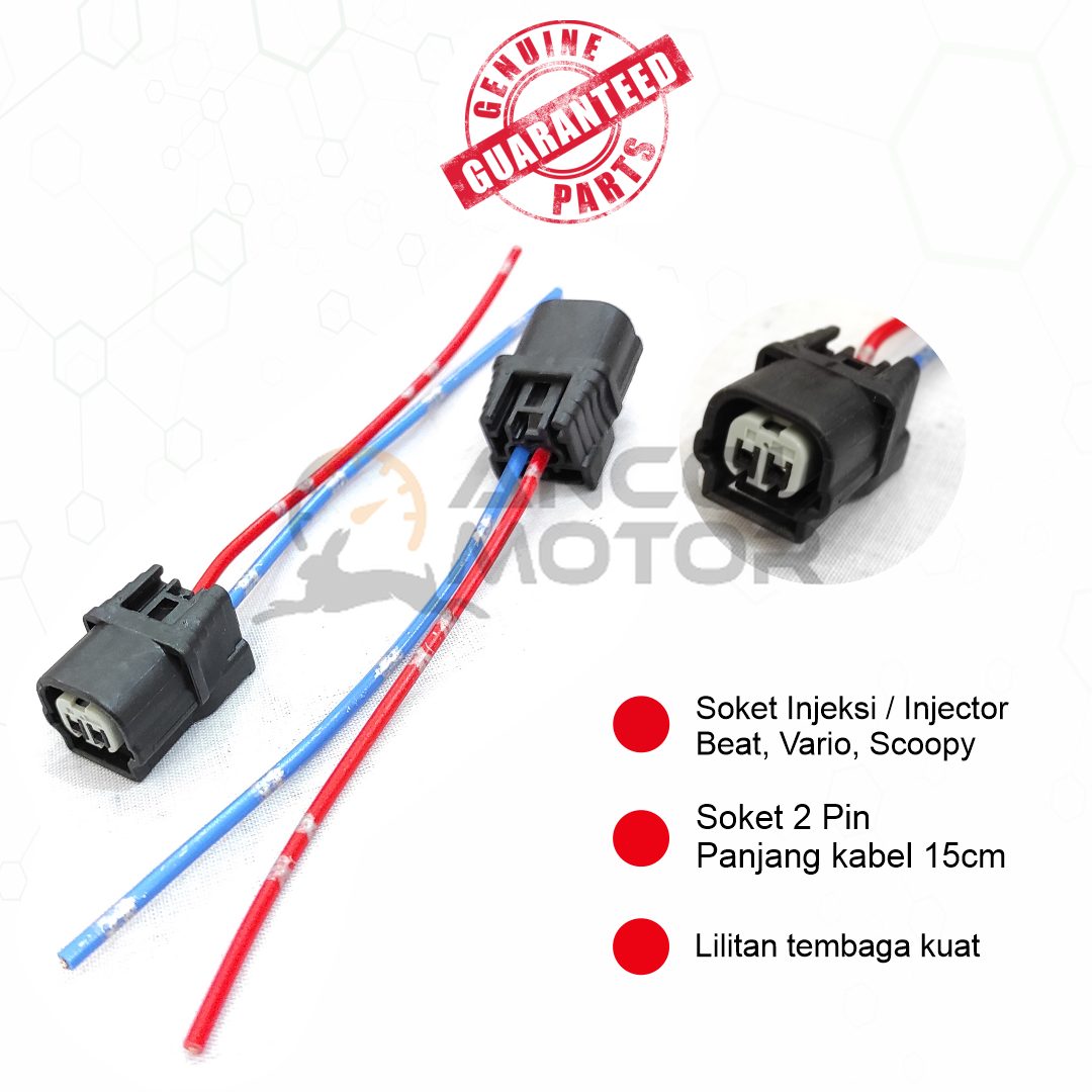 Soket Injector Honda Beat Vario Kabel Injektor Cable Socket Injeksi ...