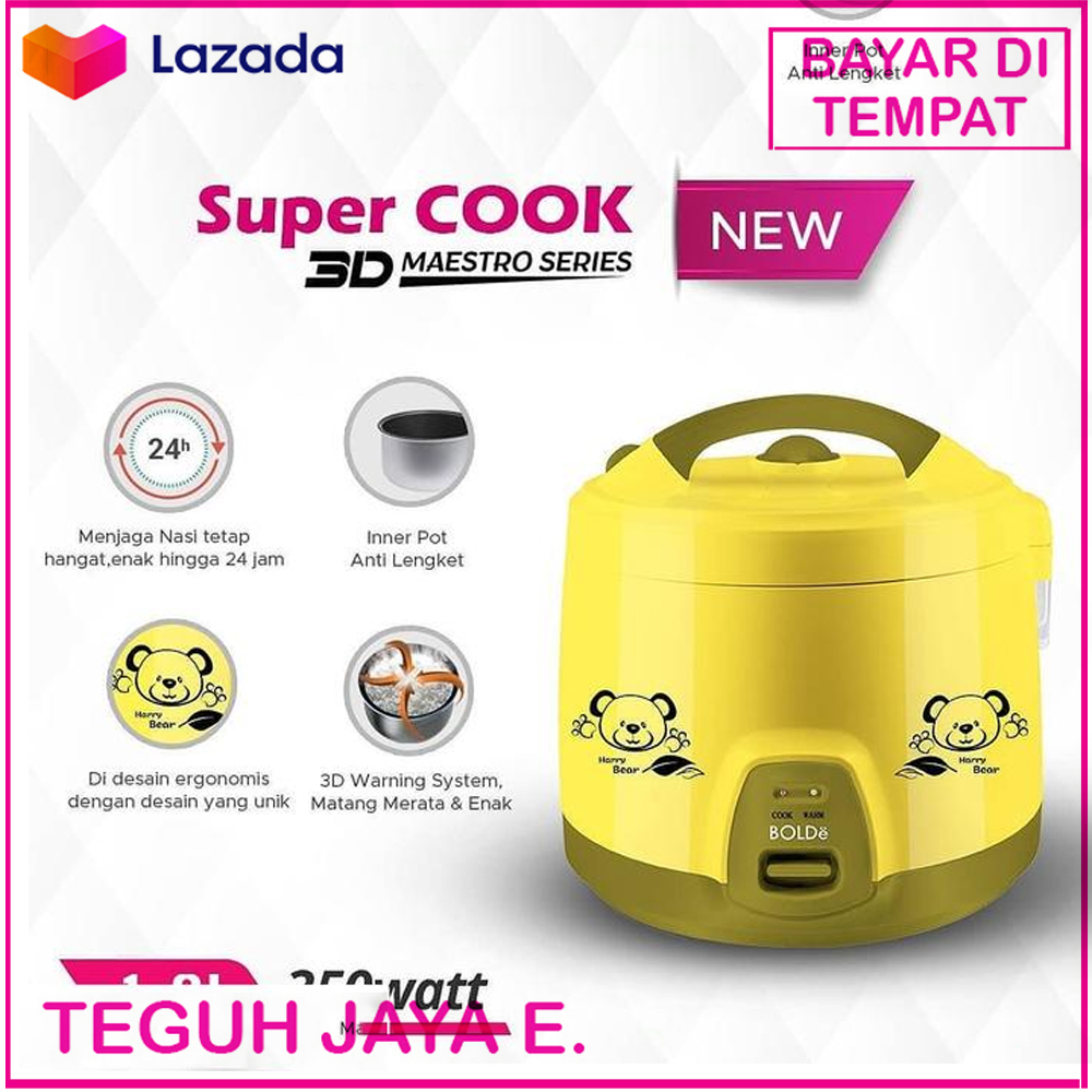 BOLDE SUPER COOK MAESTRO SERIES Rice Cooker 3in1 1,8 LITER ORIGINAL ...