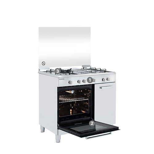 MODENA FC8940S FREESTANDING GAS STOVE FANO STAINLESS STEEL 4 TUNGKU ...