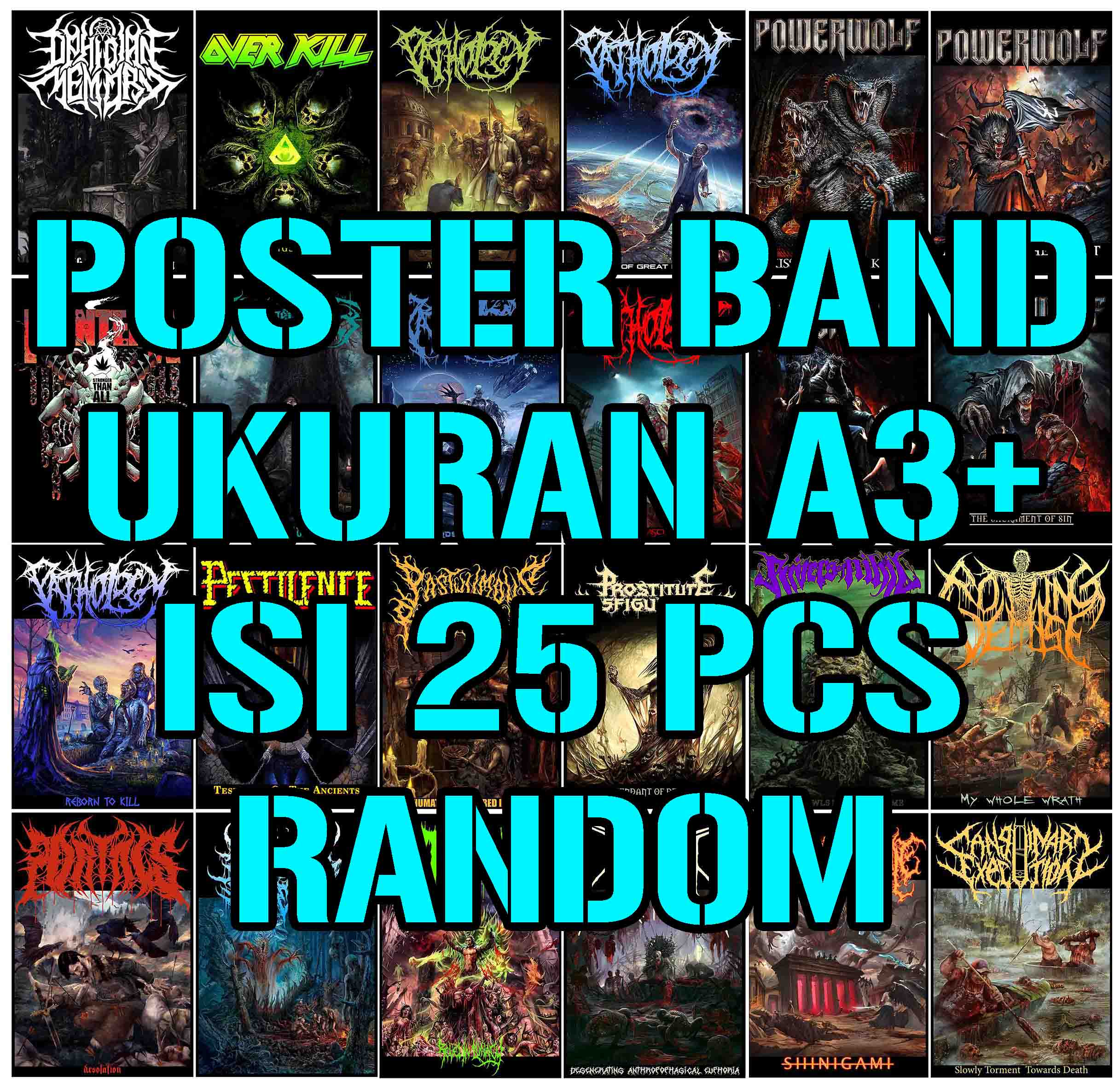 POSTER BAND UKURAN A3+ ISI 25 PCS | Lazada Indonesia
