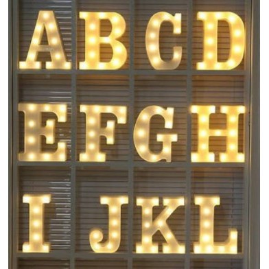LED HURUF Ukuran 22 cm (Huruf A -Z) dan Angka (0-9) Led dekorasi Jumbo ...