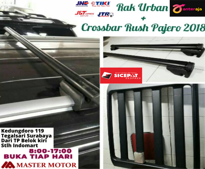 Rak Urban plastik + Crossbar Jepit Roofrail 2018 All New Pajero ...