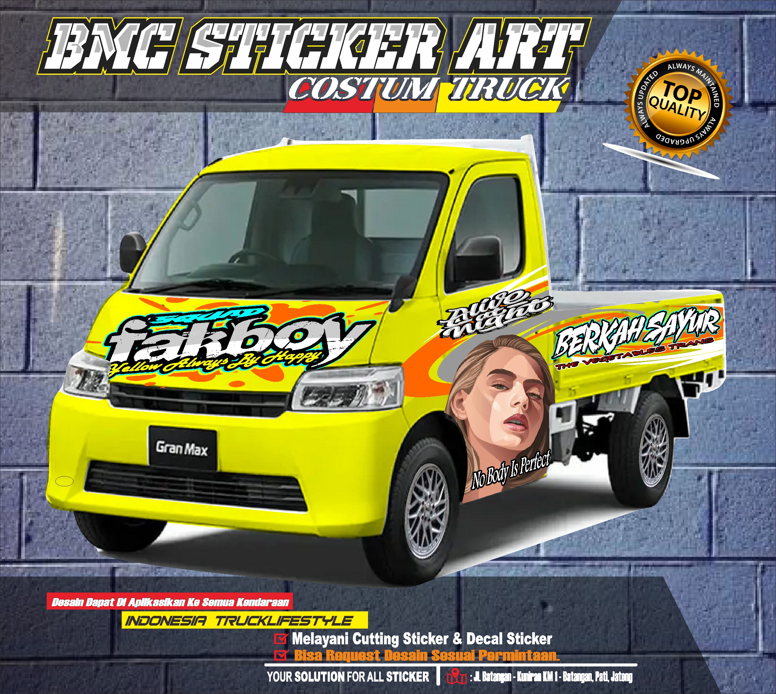 STICKER DECAL MOBIL PICKUP/DEKAL STIKER GRANMAX FULL BODY TERBARU ...