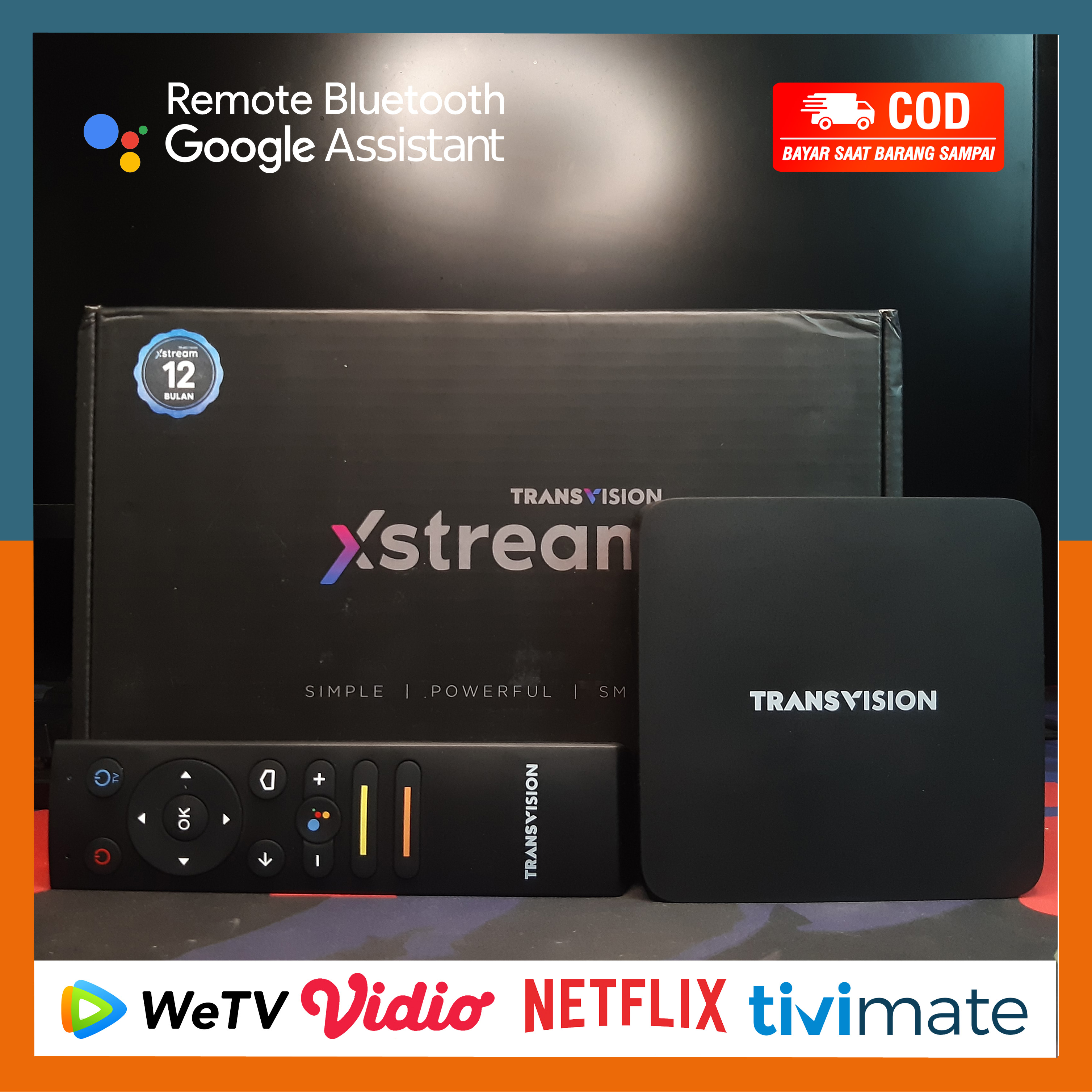 NEW ANDROID TV BOX TRANSVISION XTREAM GEN 2 RAM 2GB/8GB VOICE ASSISTANT ...