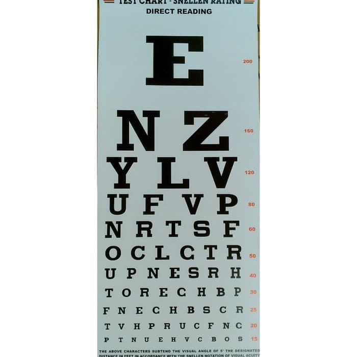 Snellen Chart Manual / Alat Test Mata Rabun Jauh | Lazada Indonesia