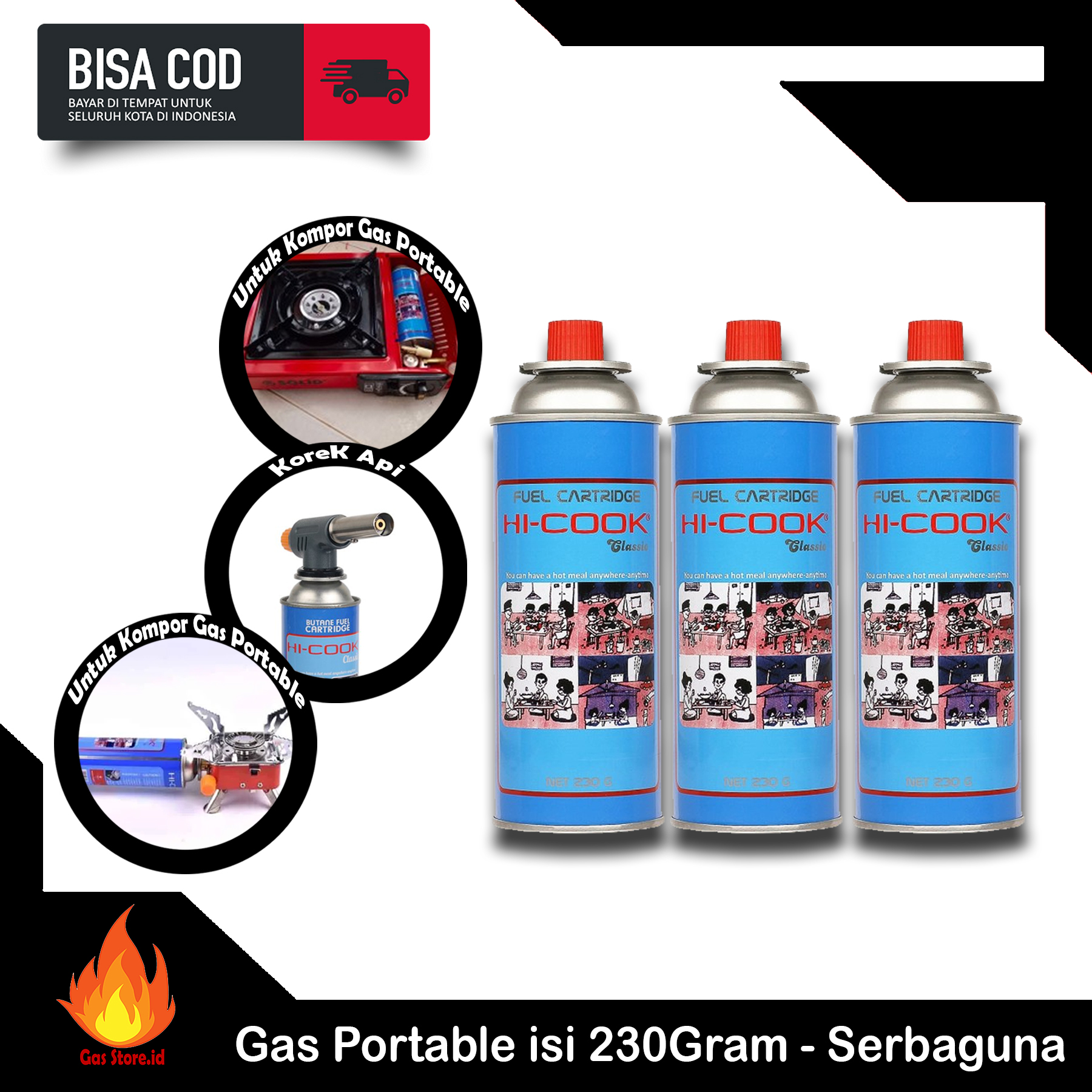 3pcs - gas portabel refil Gas Kaleng Gas Outdoor Gas Refill Gas Kompor ...