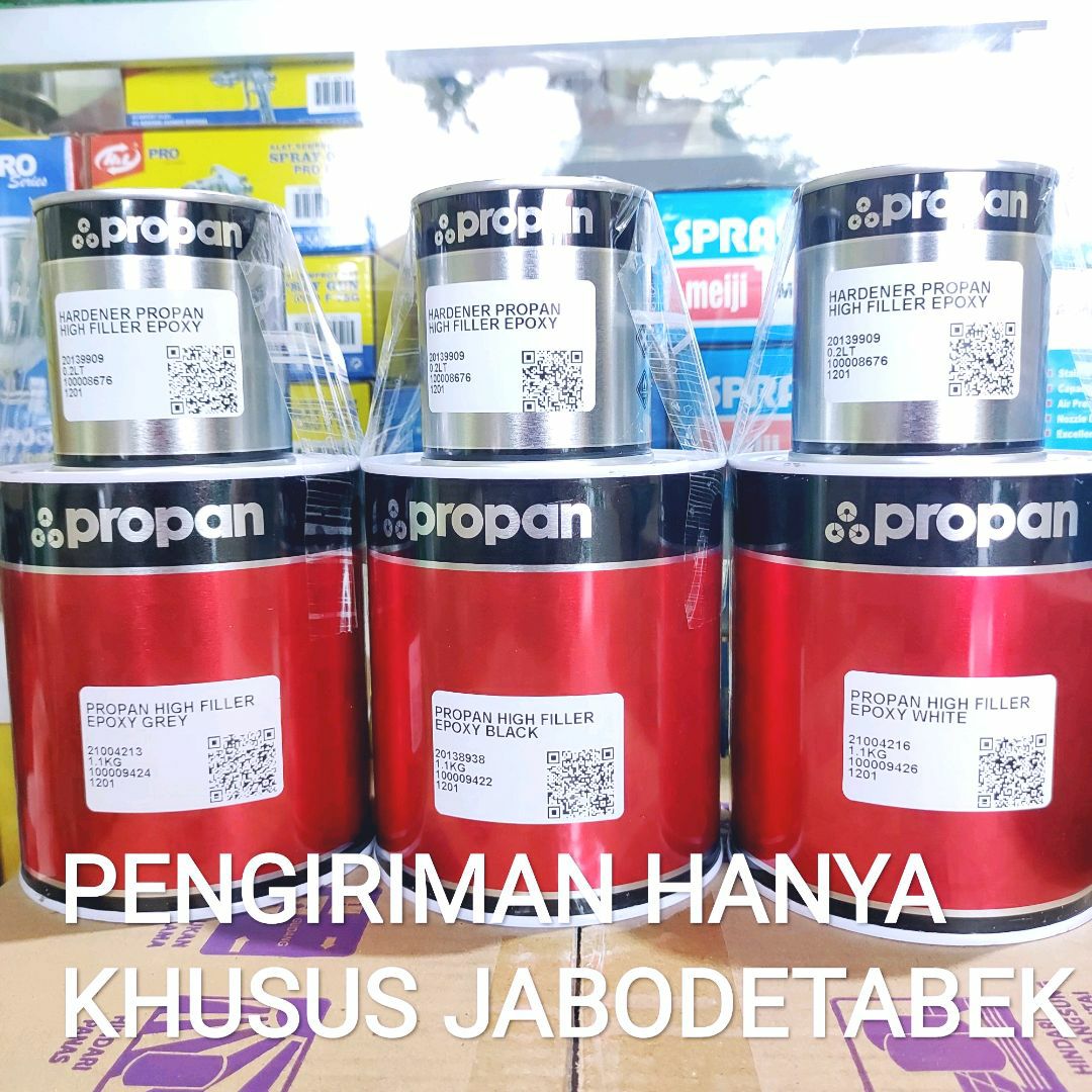 Propan Epoxy High Filler 1kg - Cat dasar duco - Hitam - abu abu - putih ...