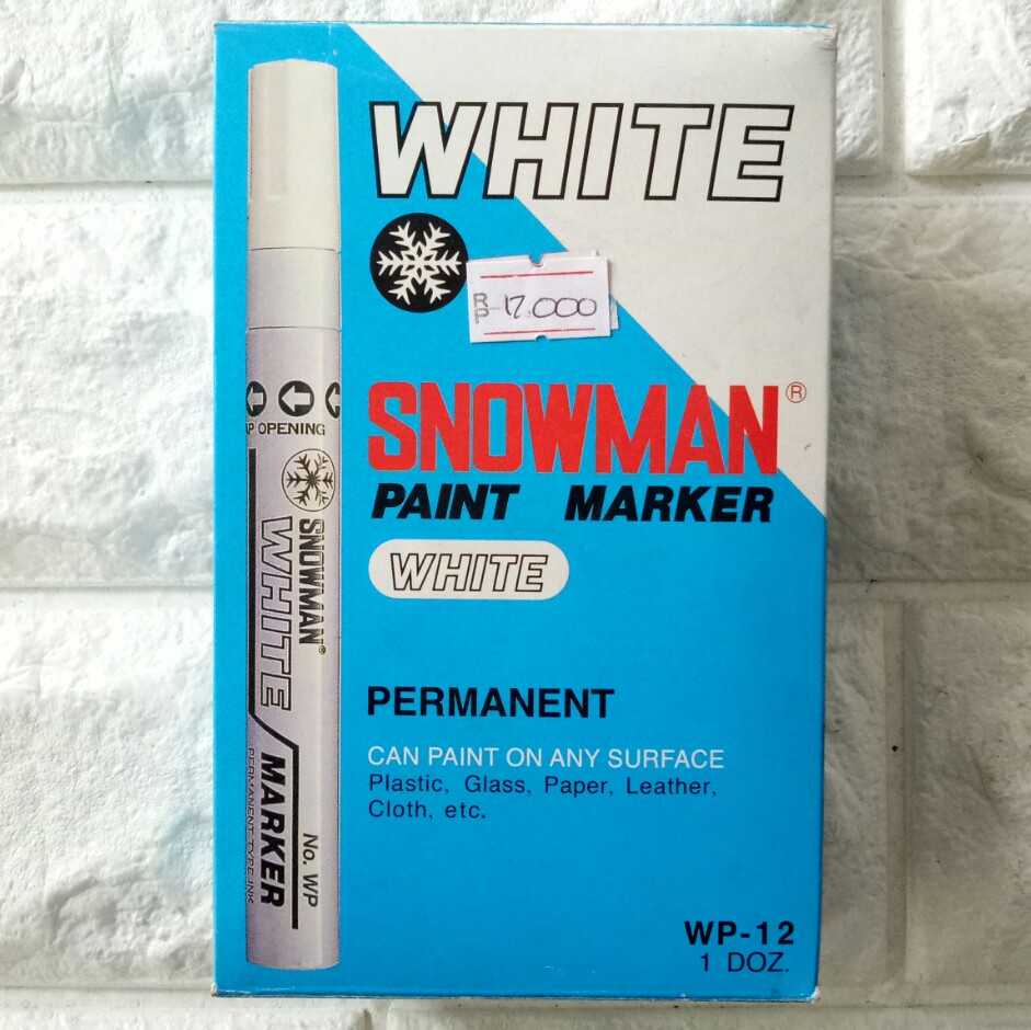 Spidol Permanent Snowman White Paint Marker | Lazada Indonesia
