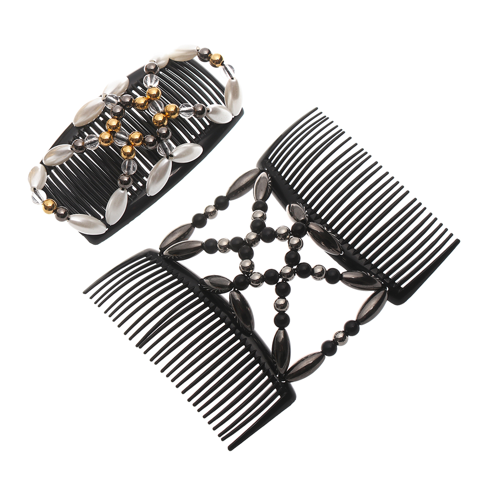THEISM PERSECUTE64TH2 DIY Bun Maker Stretch Styling Tool Beaded Hair ...
