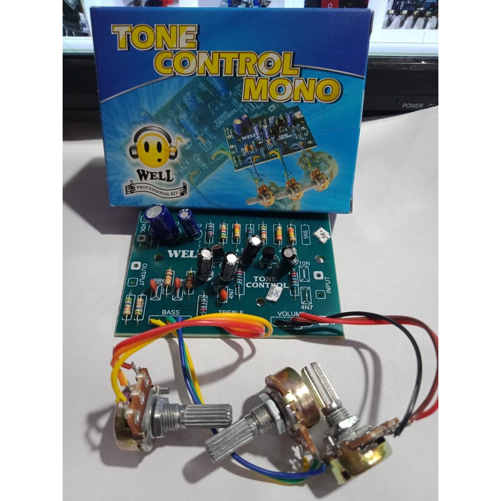 Tone control mono 2 transistor tone bias 3 pot +kabel | Lazada Indonesia