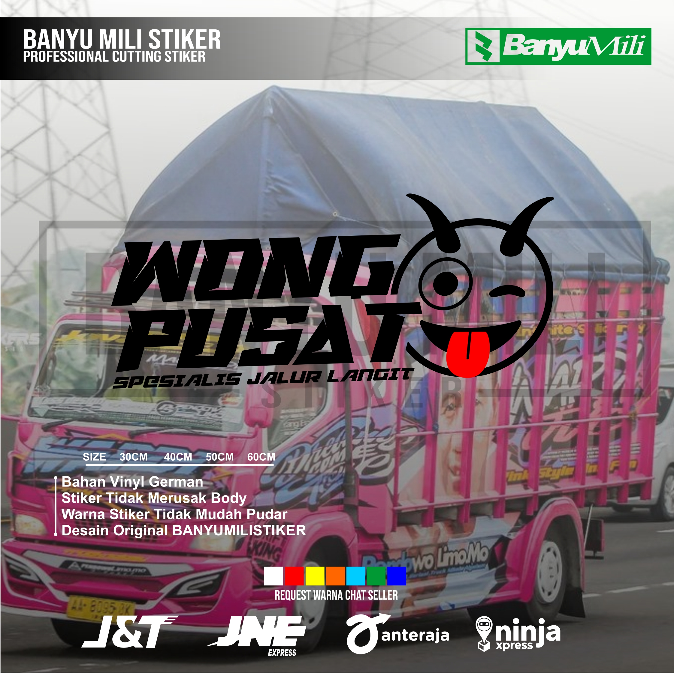 Stiker kaca truk wong pusat cutting variasi kaca mobil pickup truk ...