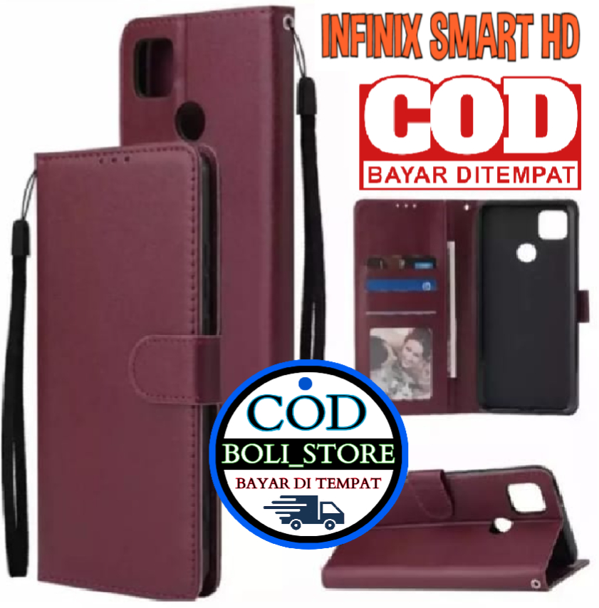 CASING / CASE KULIT COCOK UNTUK TIPE HP INFINIX SMART HD- CASING DOMPET ...