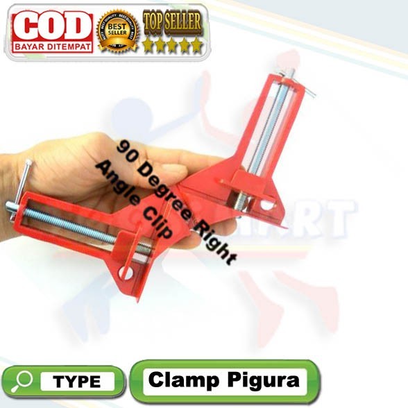 Klem Siku 90 Derajat clamp Besi Klem Sudut Bingkai Kayu Corner Clamp ...