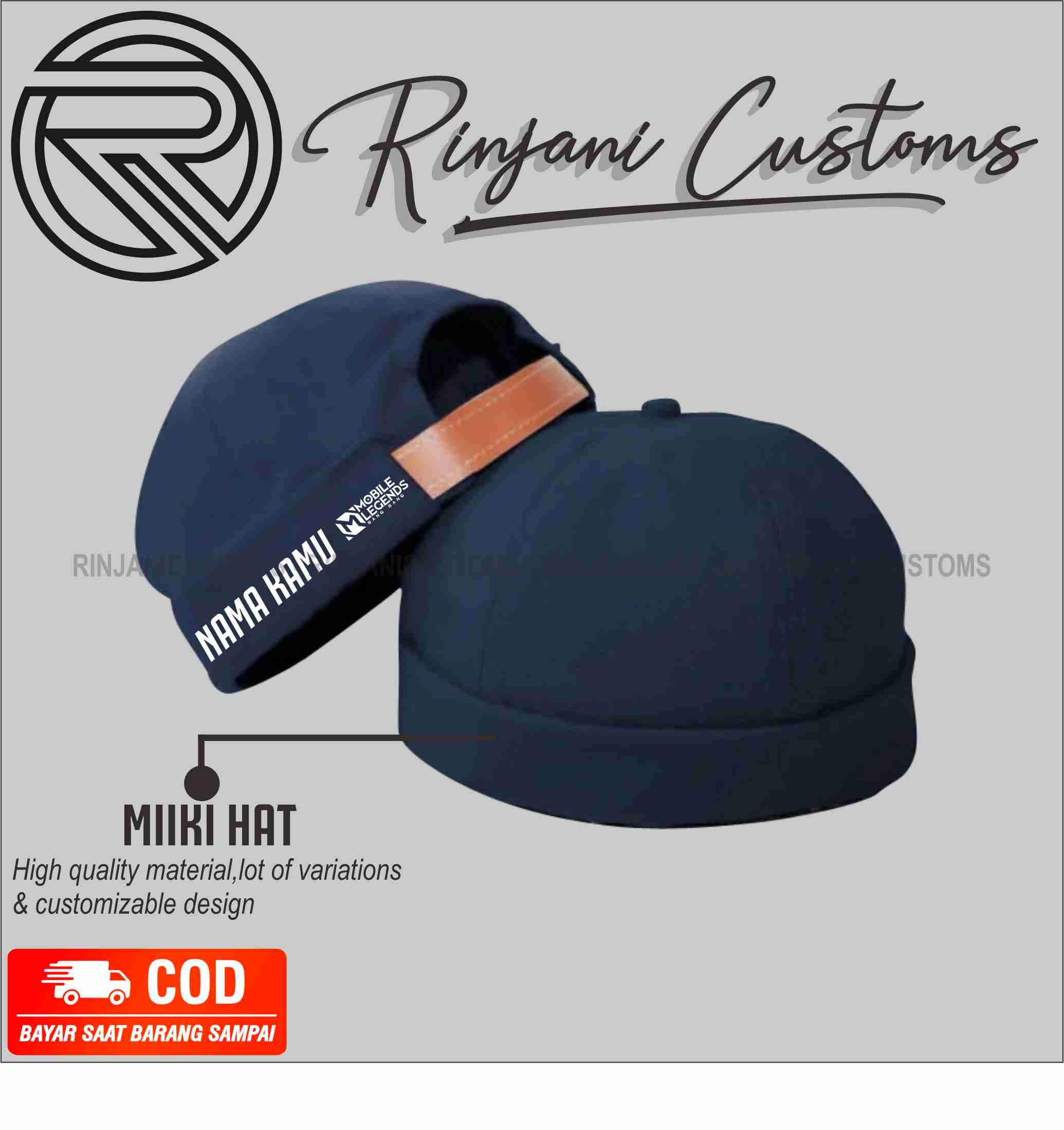 TOPI MIKIHAT MOBILE LEGEND ML PEMUDA HIJRAH GRATIS NAMA DAN BISA COD ...