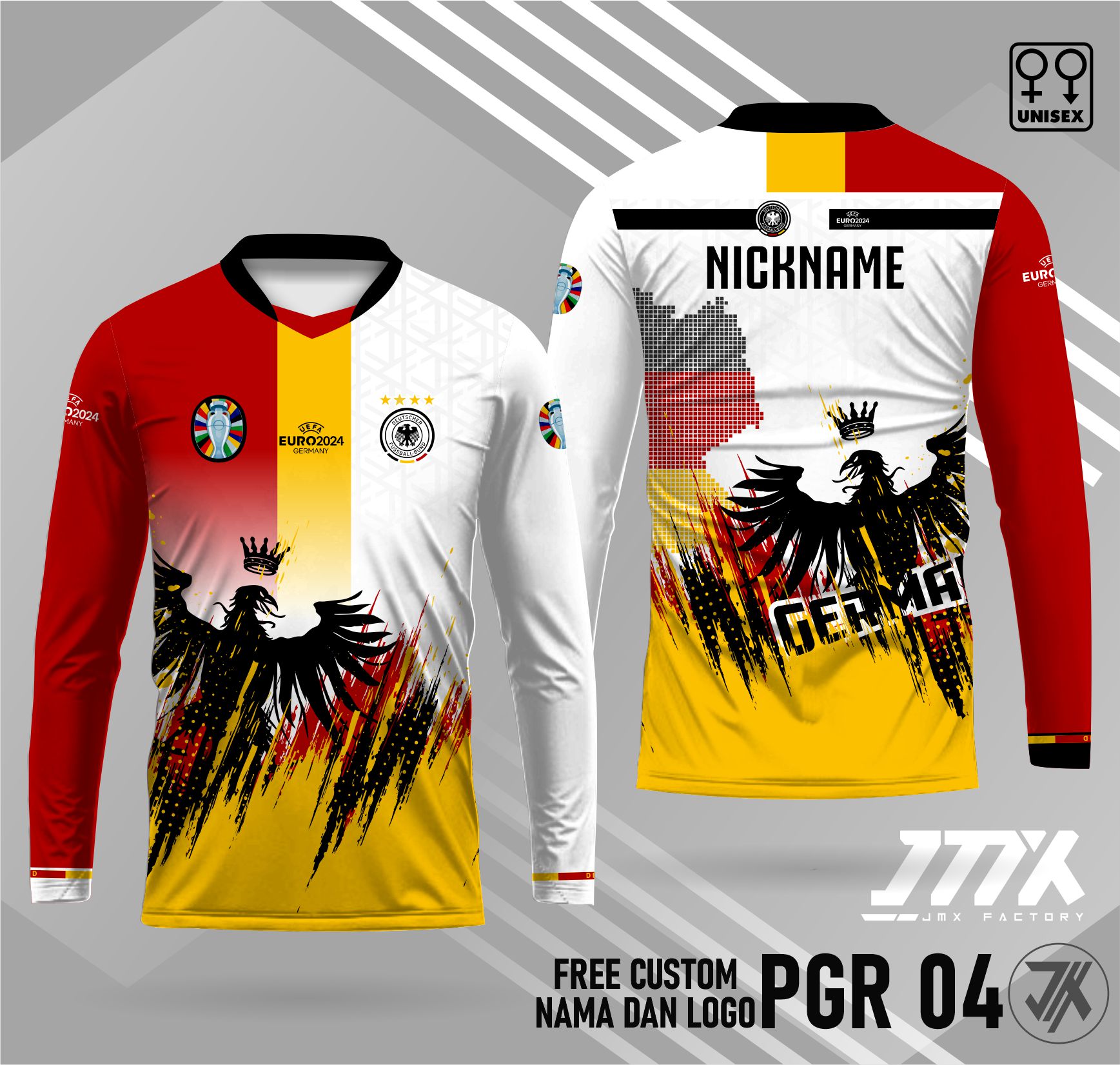 Jersey fans timnas jerman piala eropa 2024 baju olahraga suporter bola ...