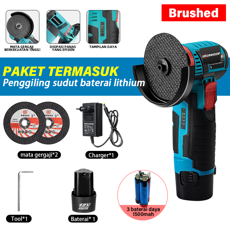 Brushless Angle Grinder Hand Grinding Machine Cordless Grinder Electric ...