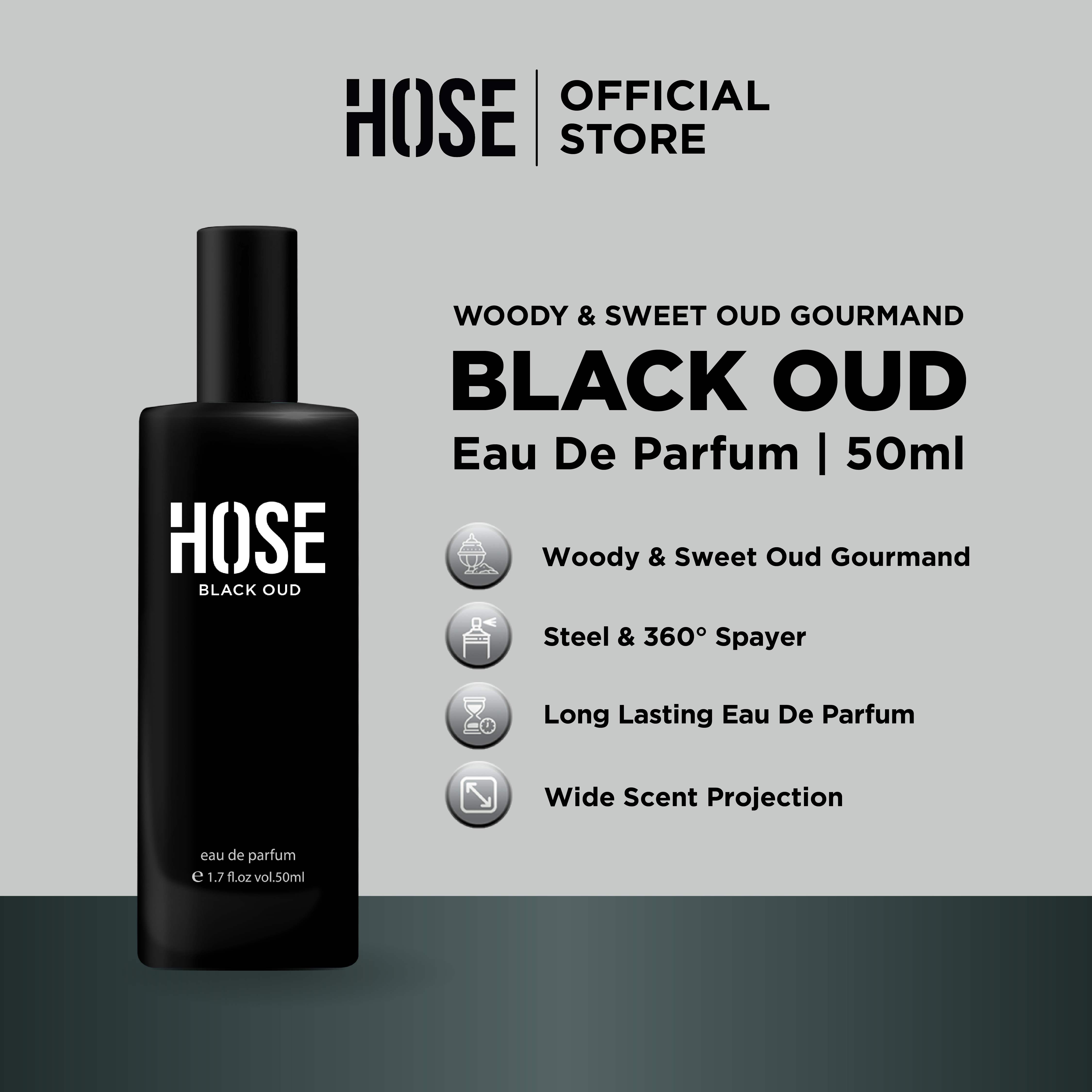 HOSE Eau De Parfum Black Oud 50ml | Lazada Indonesia
