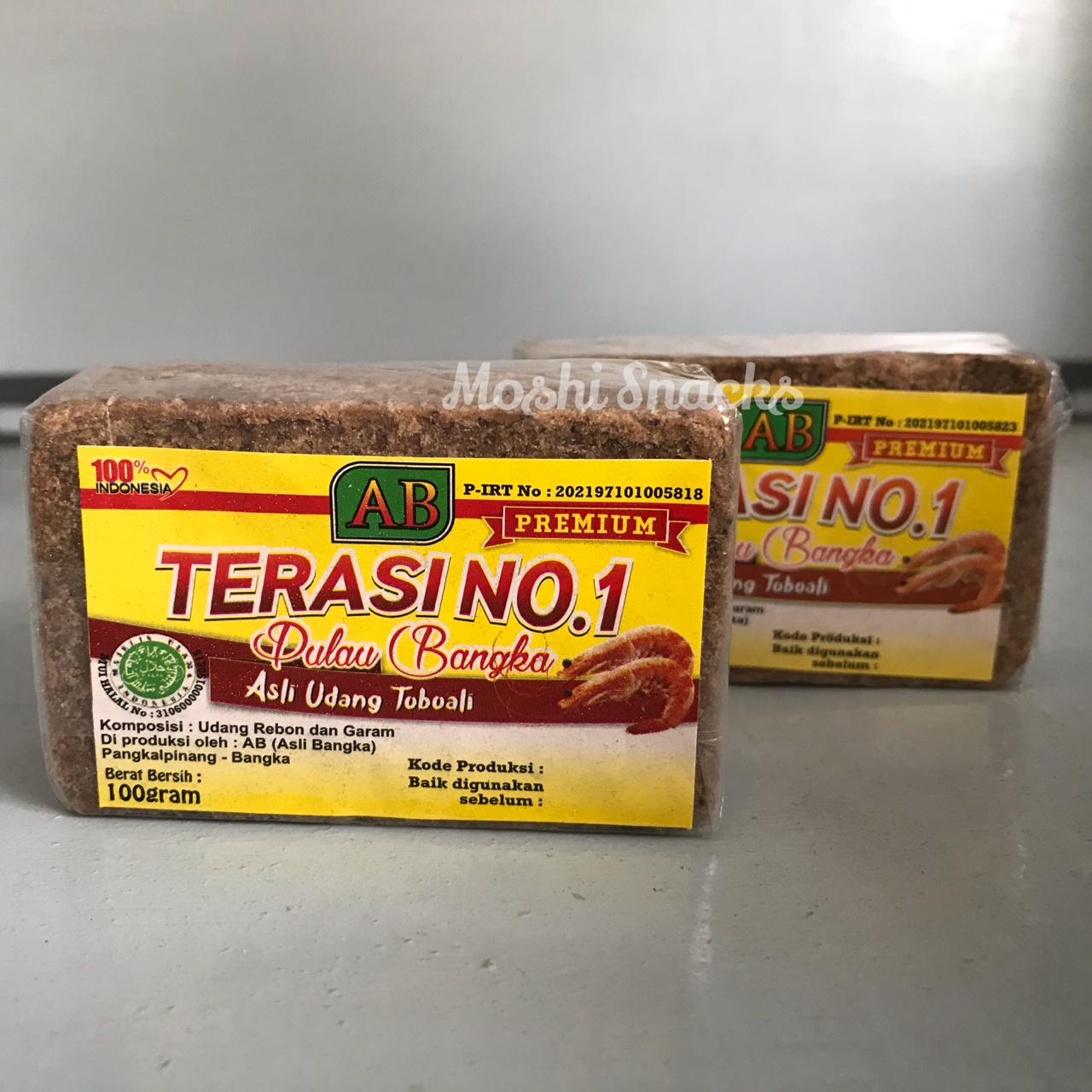 Terasi Bangka No 1 Cap AB Premium Asli Udang Toboali 100gr | Lazada ...