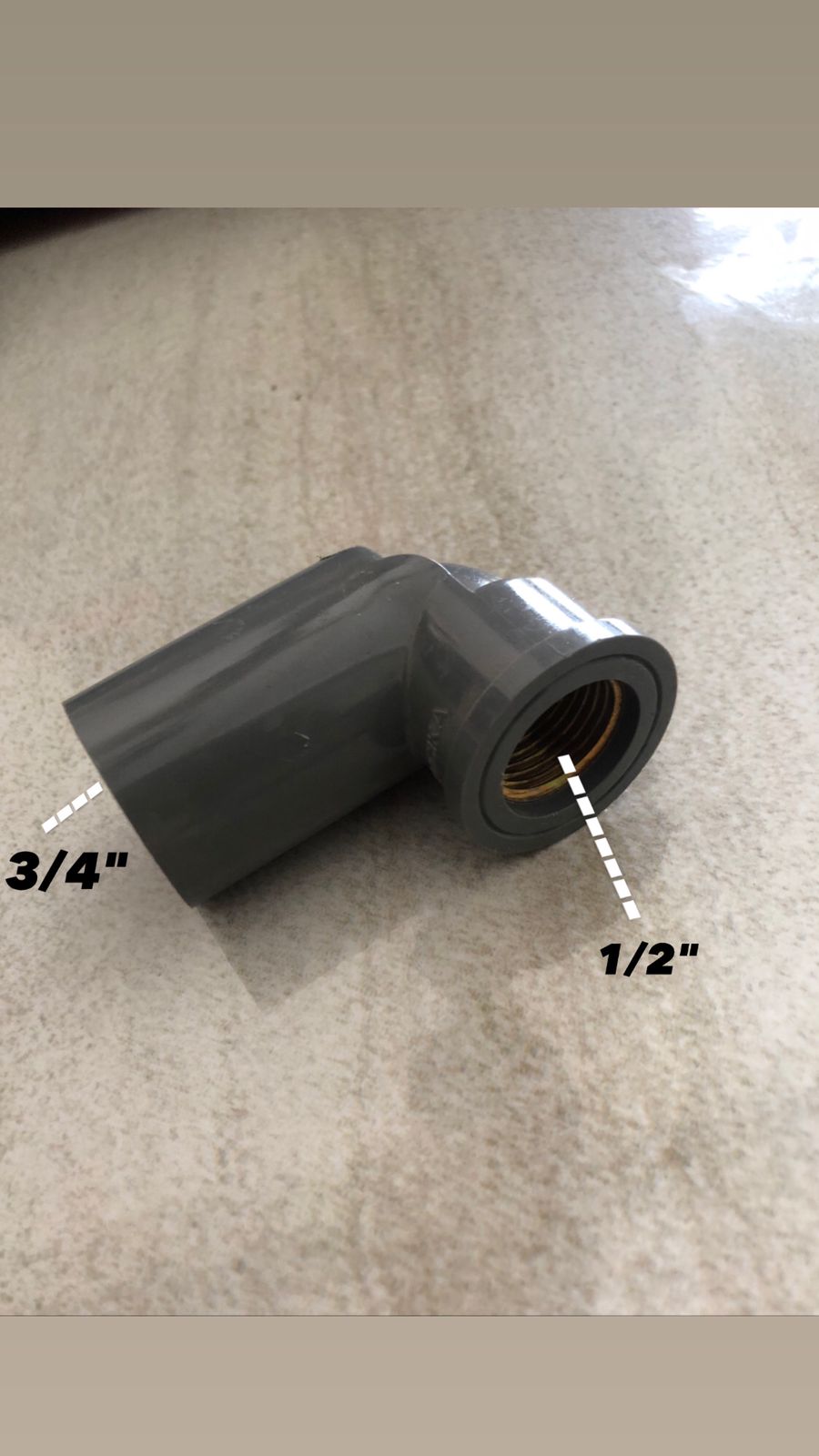 Elbow Knee Drat Dalam KUNINGAN Pvc Rucika 1/2x3/4" Faucet Elbow ...