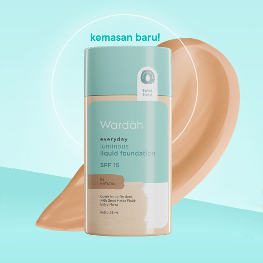 Wardah Everyday Luminous Liquid Foundation - Alas Bedak Wardah | Lazada ...
