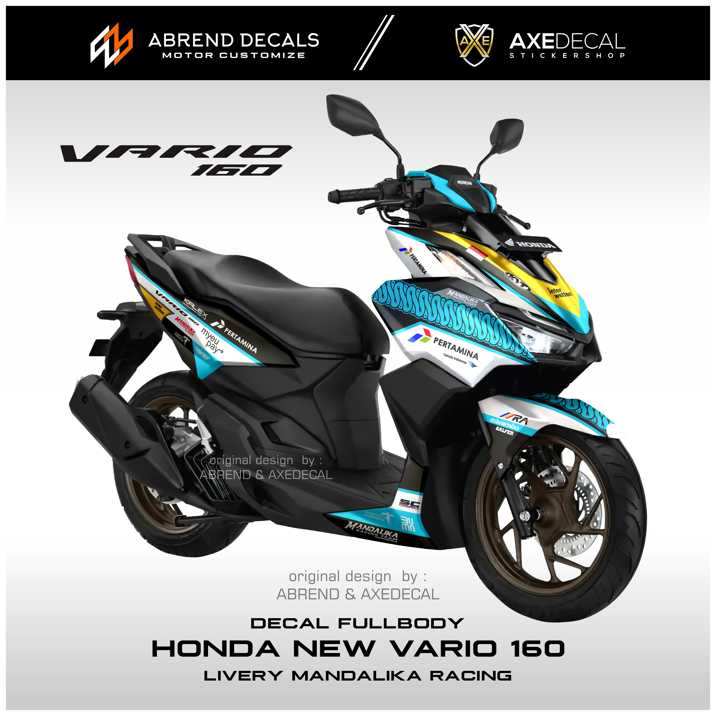 Decal Vario 160 New Mandalika Fullbody / Stiker Motor Honda Vario Baru ...
