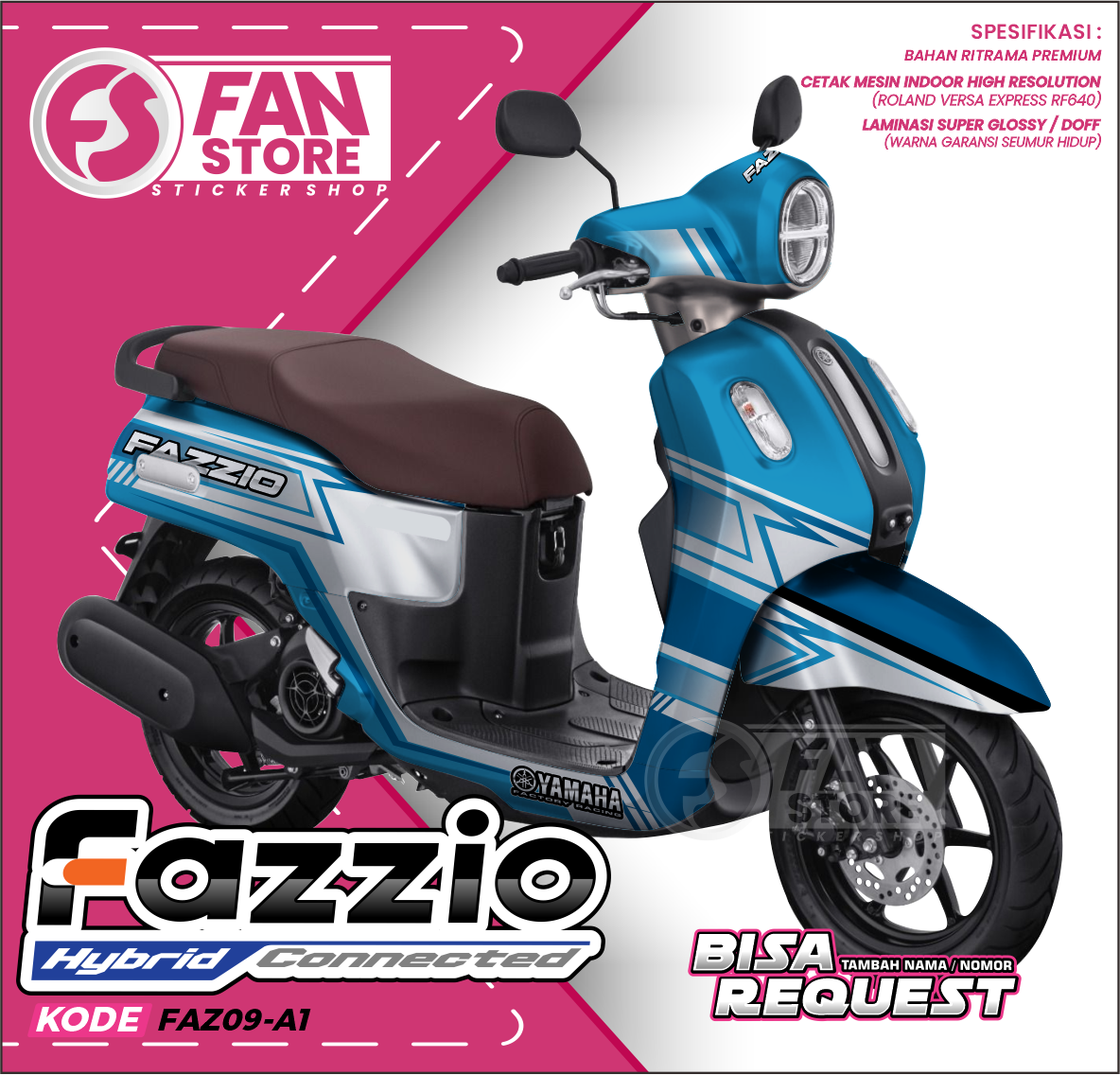 Decal Fazzio 2022 Fullbody Custom Desain - Sticker Decal Yamaha Fazzio Fullbody Sticker Fazzio ...