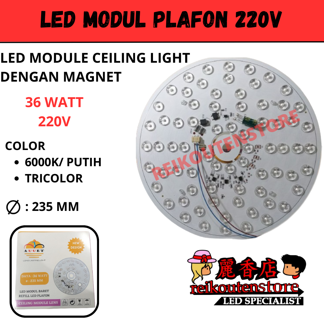 LAMPU TL RING LED 36 WATT 220V LED MODUL CEILING 36W LAMPU PLAFON LED ...