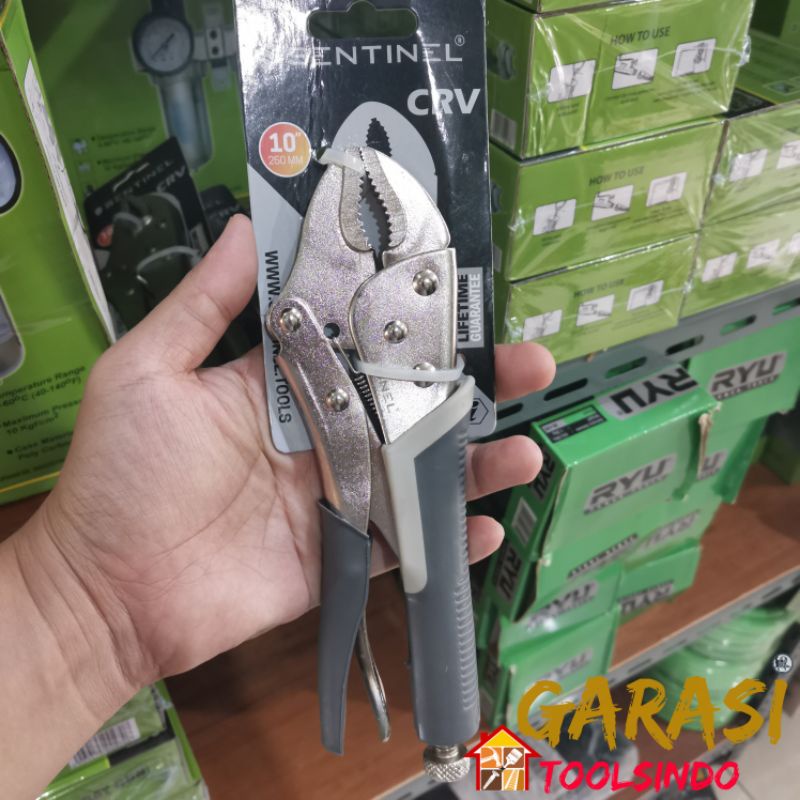 tang buaya gagang karet 10 inch Sentinel curved bengkok tang jepit ...