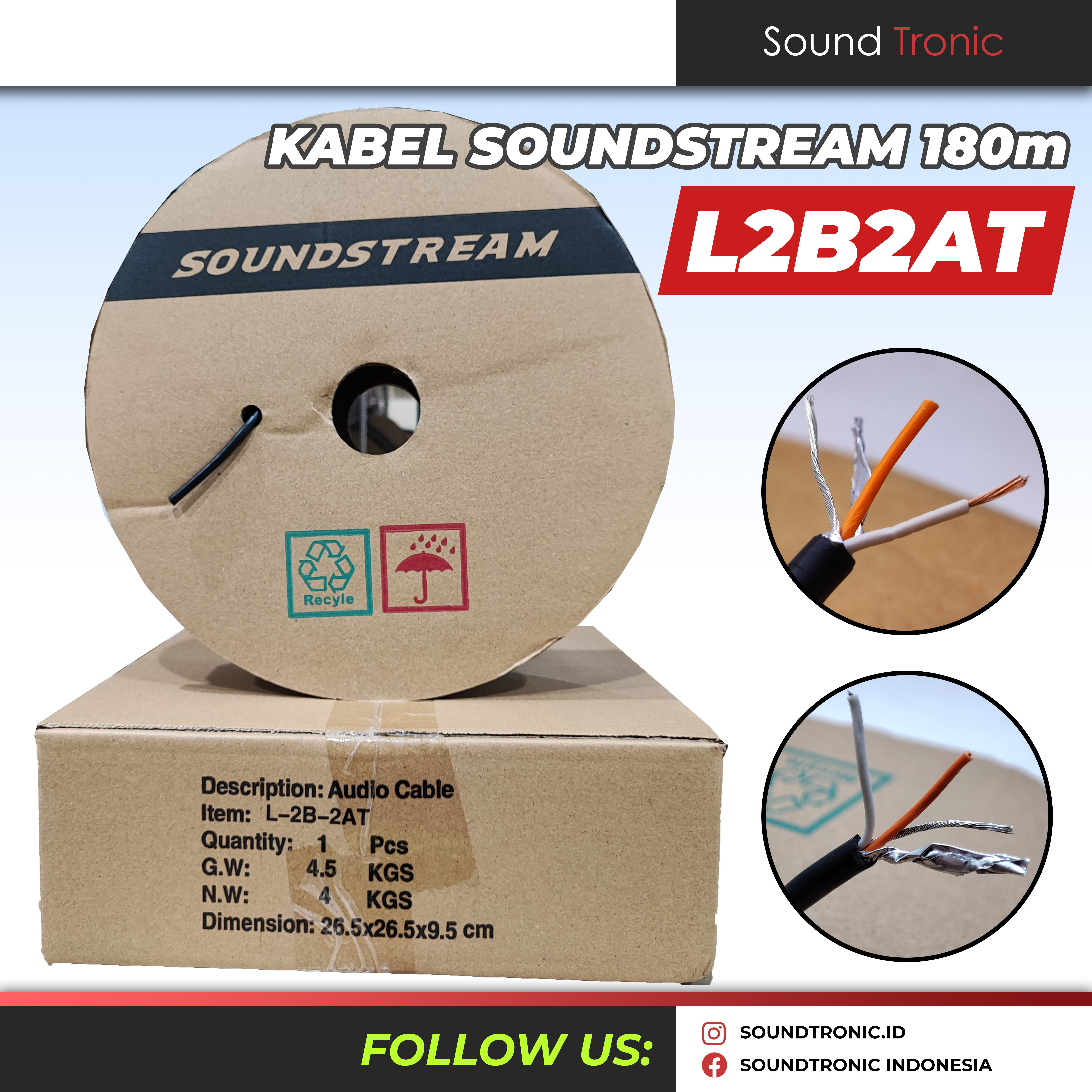 Kabel Head Speaker Kecil 180m L2B2AT SOUNDSTREAM roll | Lazada Indonesia
