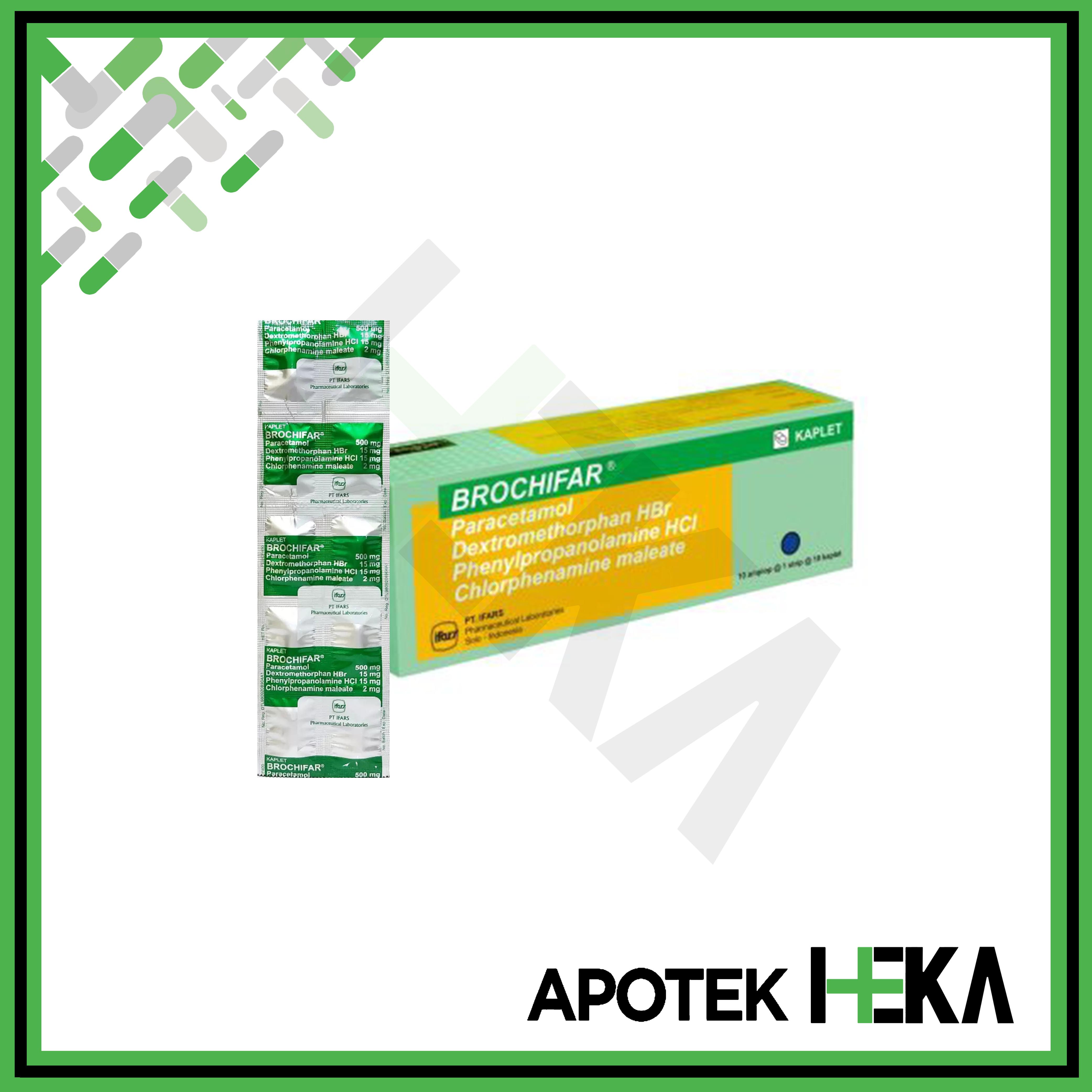 Brochifar Kaplet Box isi 10x10 Tablet - Obat Batuk Berdahak | Lazada ...