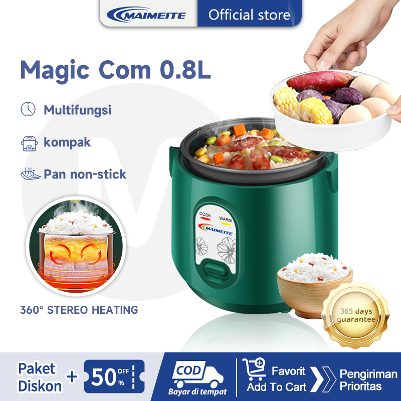 Maimeite Rice Cooker 0.8L magic com mini Low Carbo Low Sugar 300W Low ...