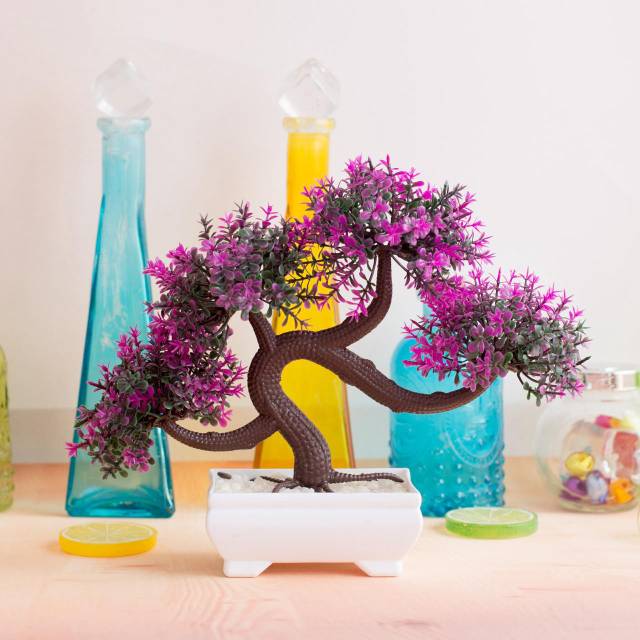 Bunga Platik Hias Dekorasi Tanaman pot Bonsai | Lazada Indonesia