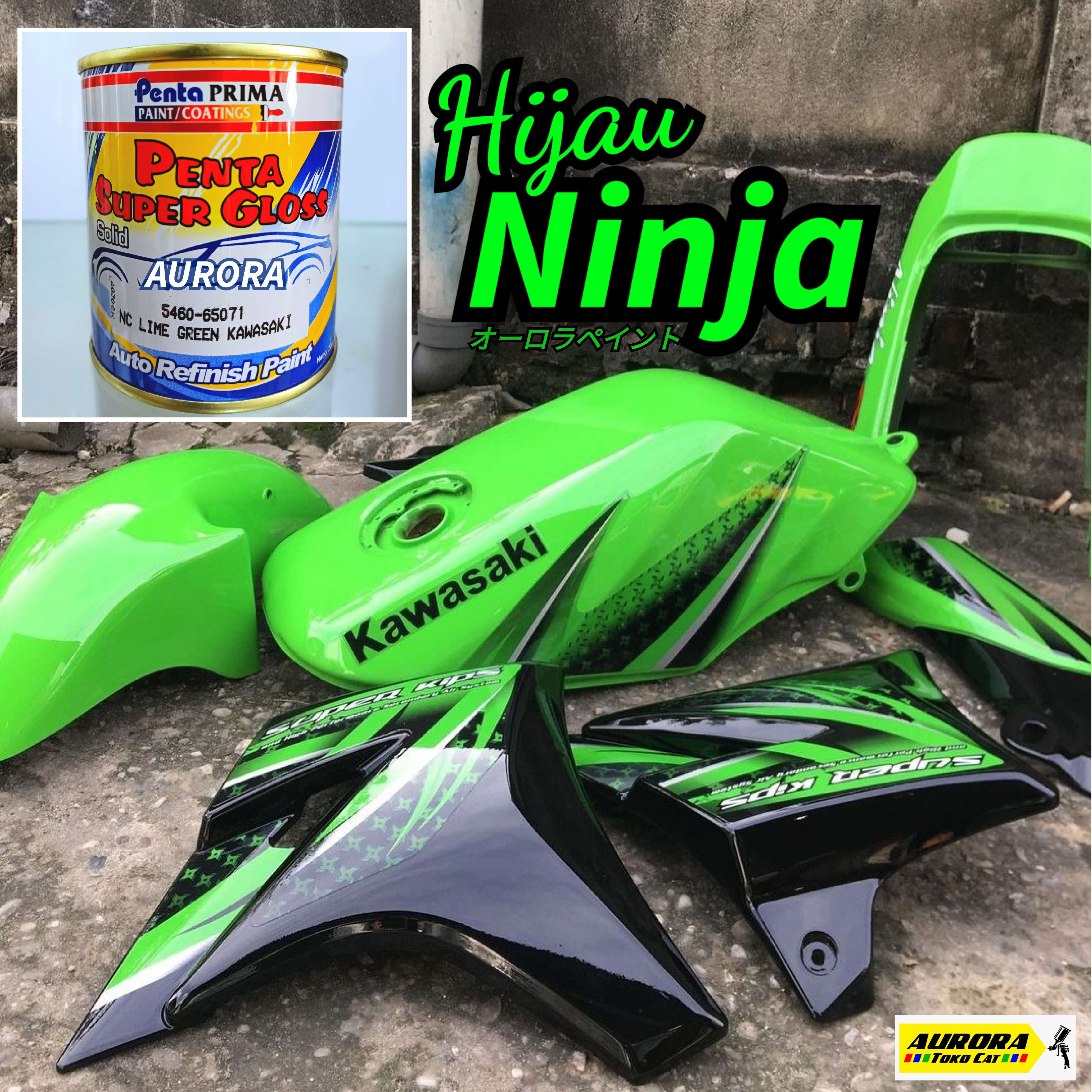 Cat Ijo Ninja Penta Super Gloss Lime Green Kawasaki Hijau | Lazada ...